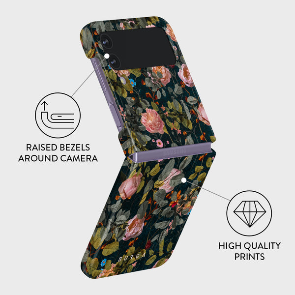 Bloomy Garden - Vintage Samsung Galaxy Z Flip 4 Case | BURGA