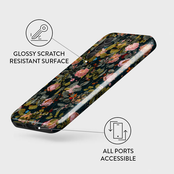 Bloomy Garden - Vintage Samsung Galaxy A34 Case | BURGA