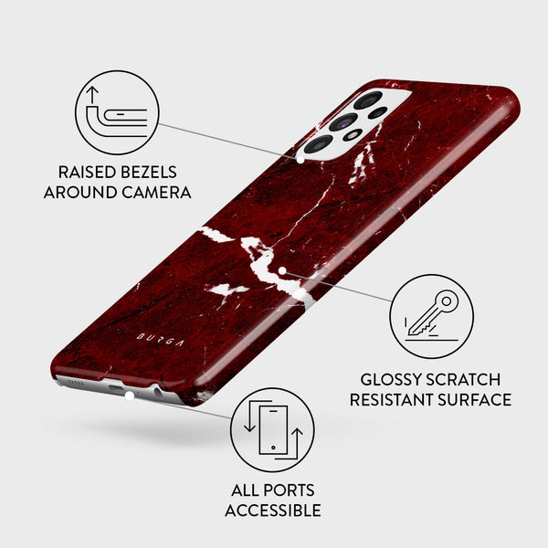 Iconic Red Ruby - Marble Samsung Galaxy A52 / A52S 4G / 5G Case | BURGA