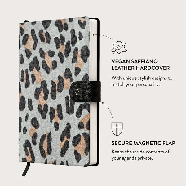 Baby Leo - Leopard Saffiano Leather Journal Notebook | BURGA