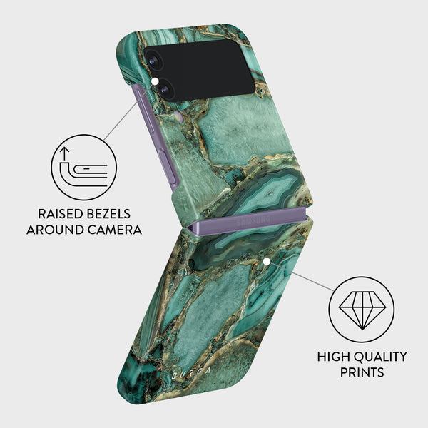 Ubud Jungle - Turquoise Samsung Galaxy Z Flip 4 Case | BURGA