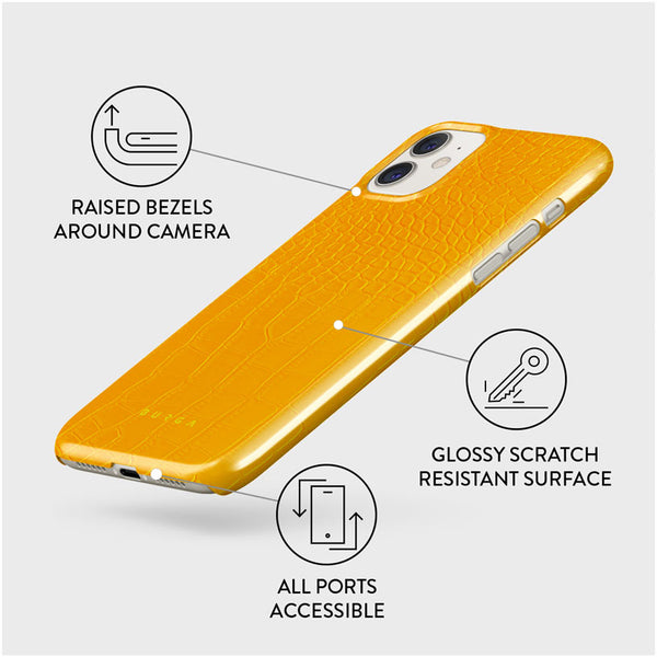 Canary Yellow - Snake Skin iPhone 11 Case | BURGA
